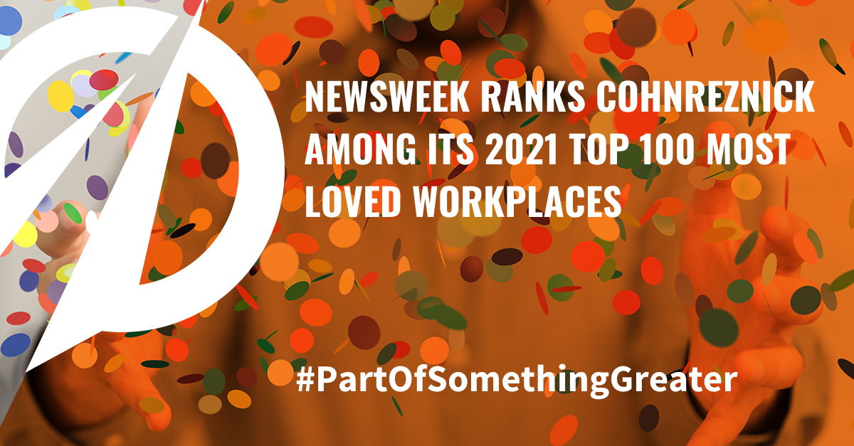 Newsweek Ranks Cohnreznick Among Its 2021 Top 100 Most Loved Workplaces