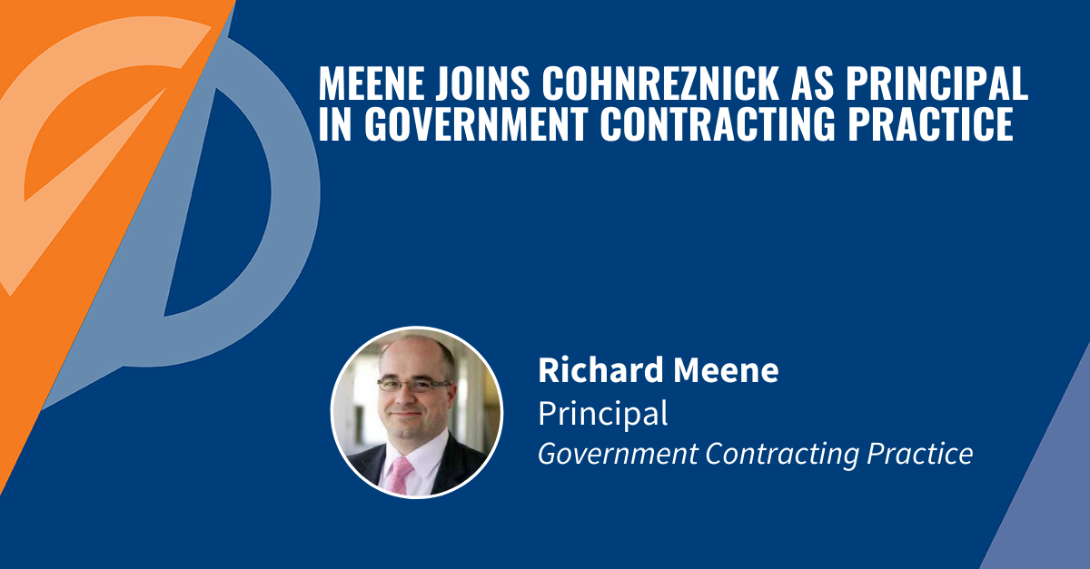 Meene Joins CohnReznick as Principal in Government Contracting Practice