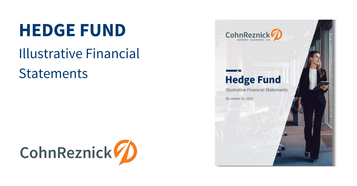 Hedge Funds: Illustrative Financial Statements - CohnReznick