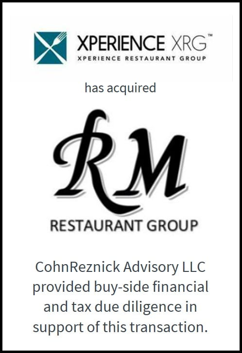 Transactions Merger & Acquisitions Advisory Services Firm - CohnReznick